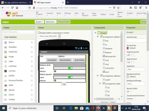 my app crash but i dont know why no method named column mit app