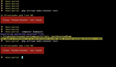 class pusher pusher not found laravel 5 8 stack overflow