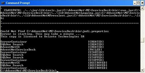 manageengine servicedesk plus service not starting