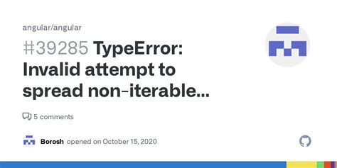 typeerror invalid attempt to spread non iterable instance in angular