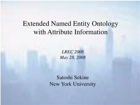 ppt extended named entity ontology with attribute