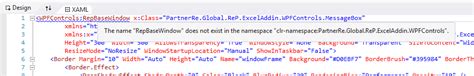 wpf the name viewmodel does not exist in the namespace clr namespace