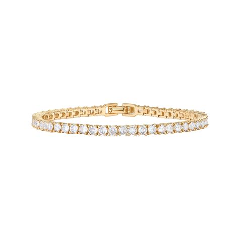 Pavoi 14k Gold Plated Cubic Zirconia Classic Tennis Bracelet
