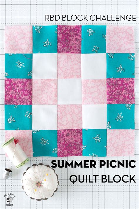 Rbd Block Challenge Block 15 Summer Picnic Polka Dot Chair Quilt