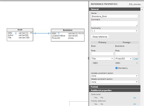 constraints in postgresql and how to model them in vertabelo