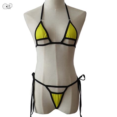 G String Extreme Women Sexy Micro Bikinis Set Mini Thong Swimwear