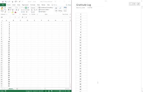 how to use autofill in excel to quickly create a bullet journal layout