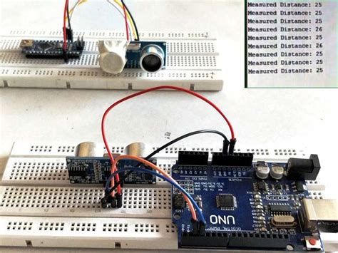 how to measure distance between two ultrasonic sensors