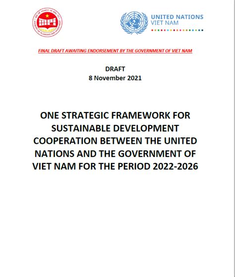 Unsdg Un Sustainable Development Cooperation Framework For Viet Nam