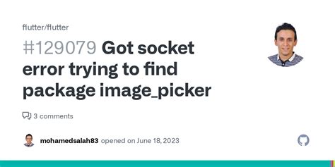 got socket error trying to find package image picker · issue 129079