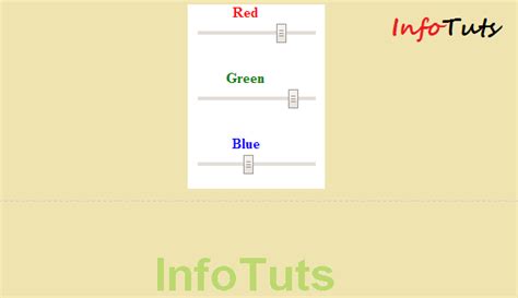 using html5 s range input type to generate colors at runtime