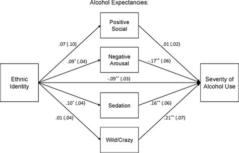examination of the indirect effect of alcohol expectancies on ethnic