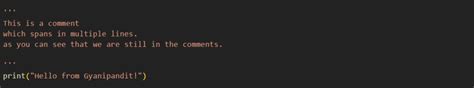 multiline comments in python