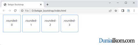 tutorial bootstrap 5 membuat border radius sudut membulat