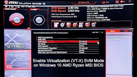 How To Enable Virtualization Vt X Svm Mode On Windows 10 Amd Ryzen
