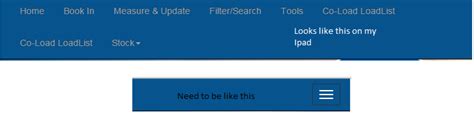 html bootstrap collapse nav bar doesn t collapse on tablet devices