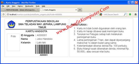 source code sistem inventory buku perpustakaan berbasis
