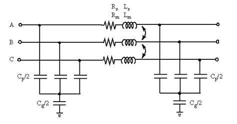 Three Phase Pi Section Line