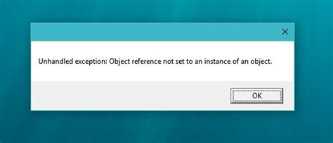 been getting unhandled exception error since a few versions ago