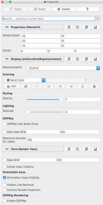 1 properties panel — paraview documentation 5 10 0 documentation