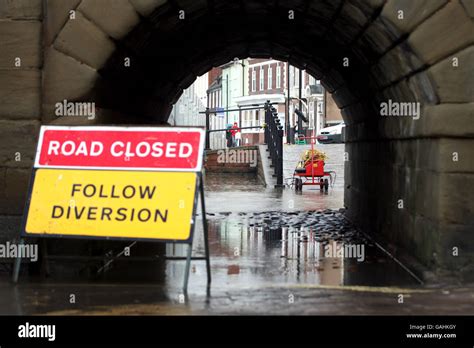 Flooding In The Worcestershire Town Of Bewdley As The Level Of The