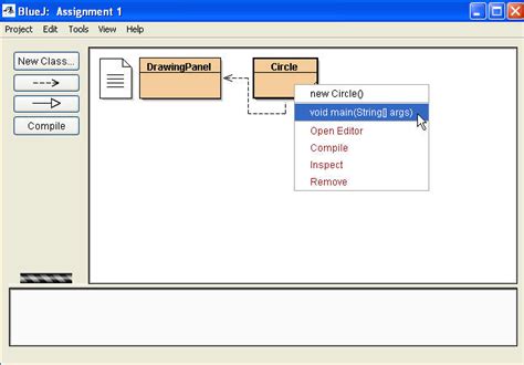 creating and running programs in bluej