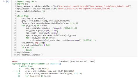 python open cv haarcascade file not found i get this