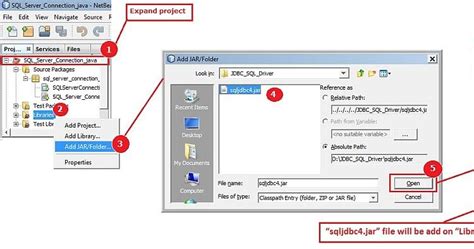 sql server database connection string in java netbeans
