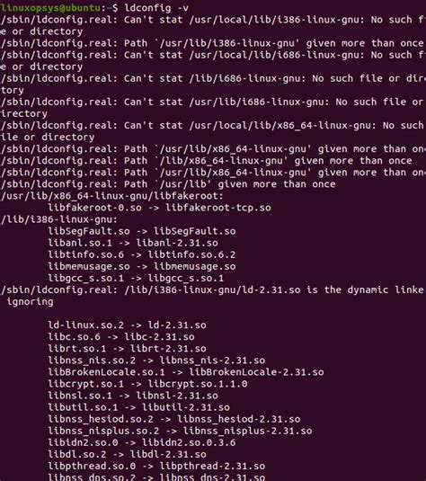 understanding the ldconfig command in linux