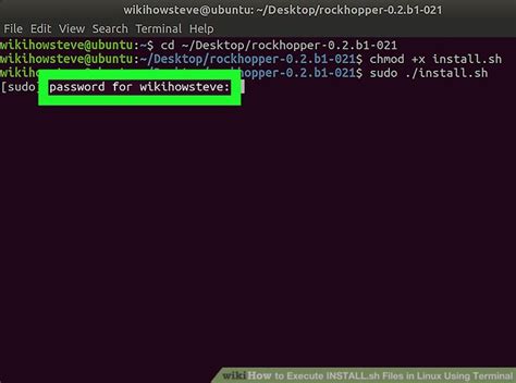how to execute install sh files in linux using terminal 9