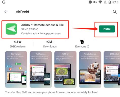how to remote control android device from a computer with airdroid