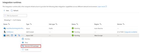 run ssis packages in azure data factory