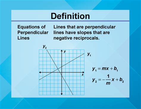 Definition Linear Function Concepts Equations Of Perpendicular Lines