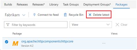 delete and recover packages azure artifacts microsoft learn