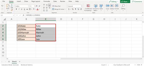 how to use mid function to end of string in excel sheetaki