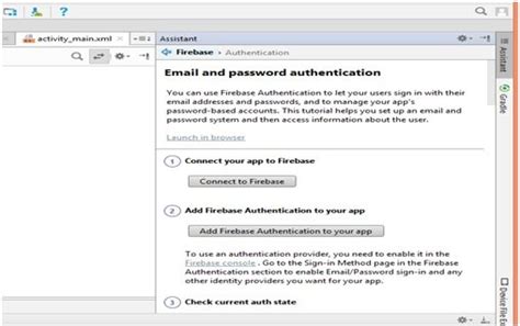 firebase authentication tutorial for android project