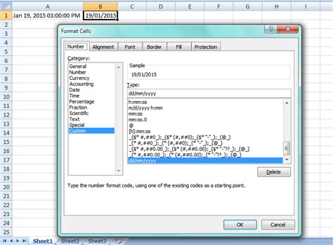 excel date formatting not working stack overflow