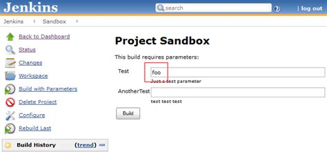 parameters how to pass default values to a jenkins build using the