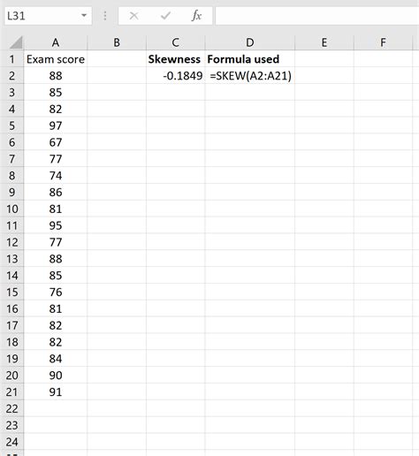 How To Calculate Skewness In Excel