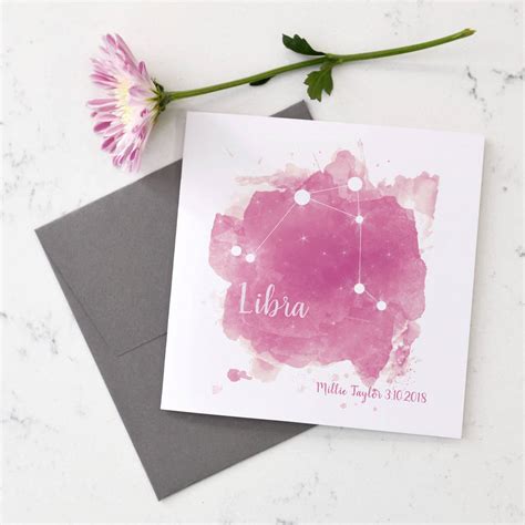 Personalised Libra Star Sign Card By A Type Of Design