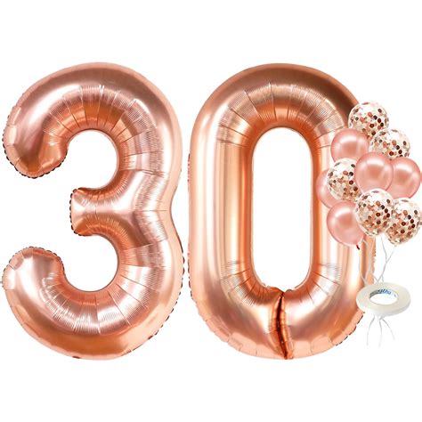 Buy Katchon Big Rose Gold 30th Birthday Balloons 40 Inch 30th