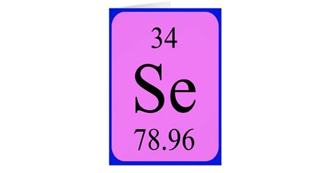 element 34 card selenium zazzle