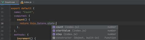 webstorm 2020 1 eap 3 vuex support code completion and