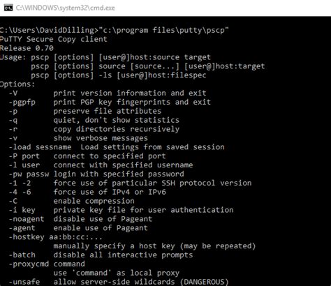 copying an hmc file to a microsoft windows pc using putty