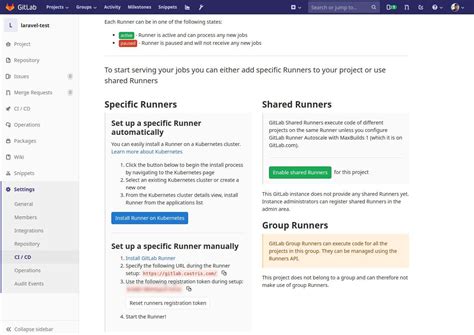 laravel ci con gitlab docker runner mysql 8 0 y php 7 3 castris
