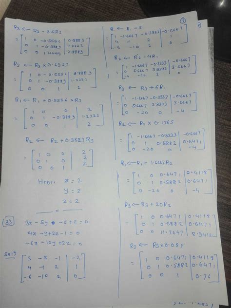 [solved] matrix gausian reduction method 24 x 2y 6z 2 3x 2y 6z 6 x