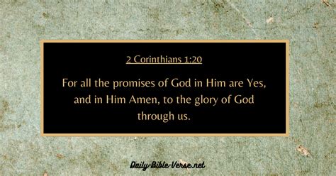 Daily Bible Verse Daily Devotions Daily Devotions 2 Corinthians 1 20
