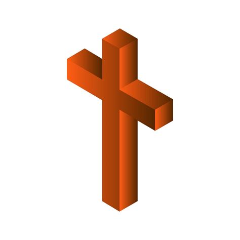Isometric Religious Cross On Background 2257279 Vector Art At Vecteezy