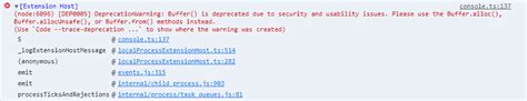 node 20120 [dep0005] deprecationwarning buffer is deprecated due